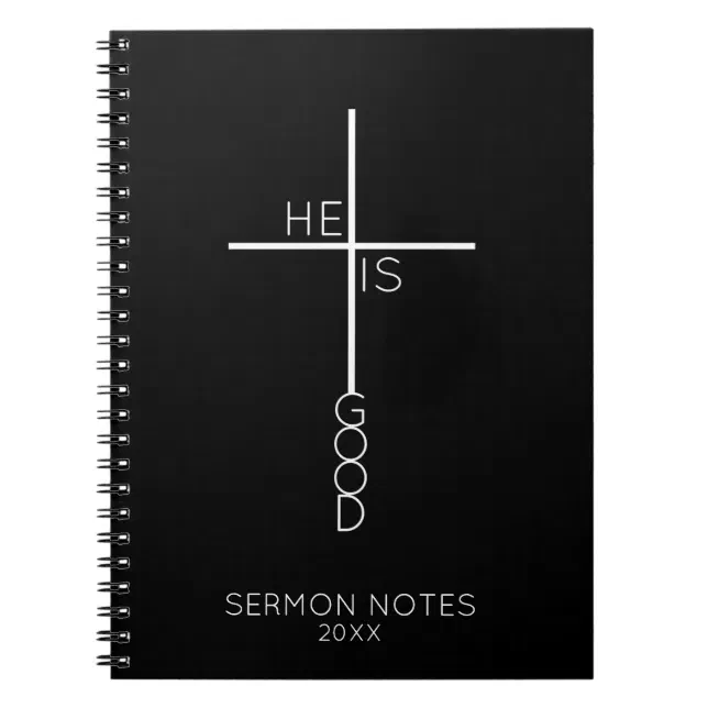 Custom Abstract Cross Minimalist Christian Notebook | Zazzle