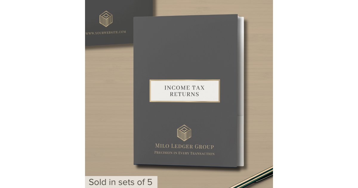 Custom Accounting Tax Folders | Zazzle