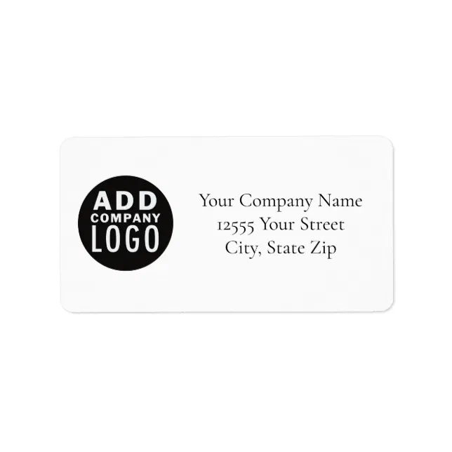 custom add a logo business address label | Zazzle