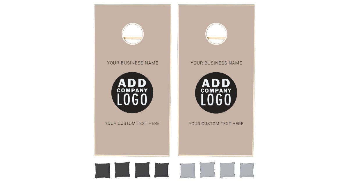 Custom Add A Logo Business Branded Cornhole Set | Zazzle