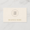 Custom Add Company Logo Here Gold Text Template Business Card | Zazzle