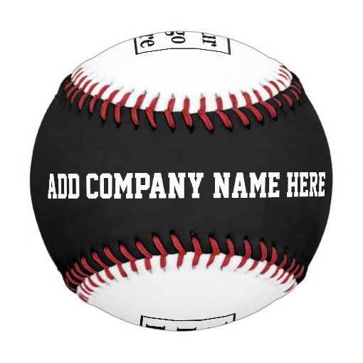 Custom Add Logo and Company Name Baseball | Zazzle