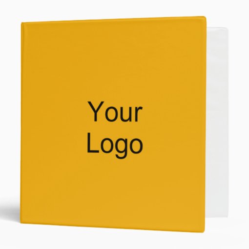 Custom, Add Logo, Warm Yellow. 3 Ring Binder | Zazzle