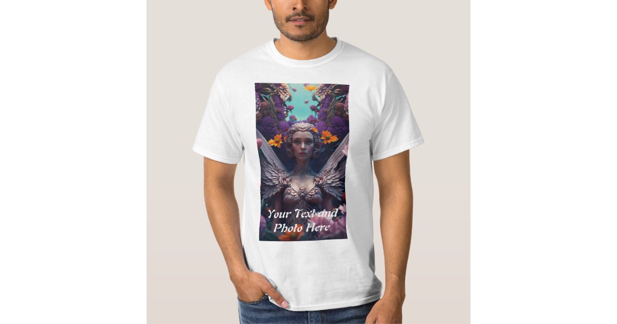 Custom, Add Photo and Text T-Shirt | Zazzle