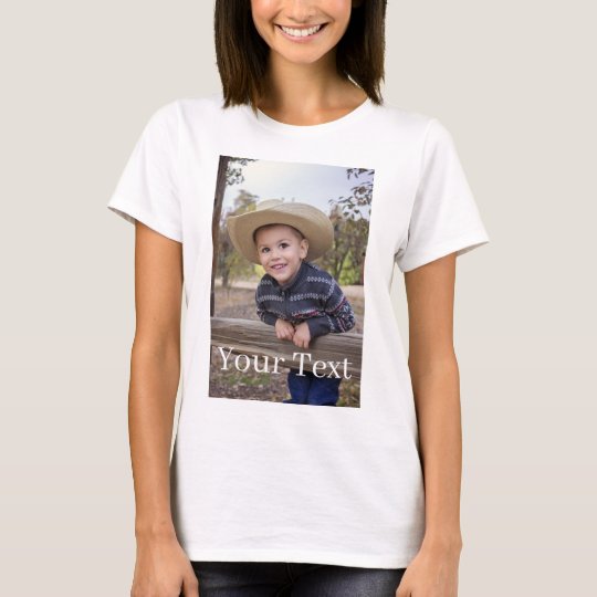 Custom. Add Photo and Text. T-Shirt | Zazzle.com