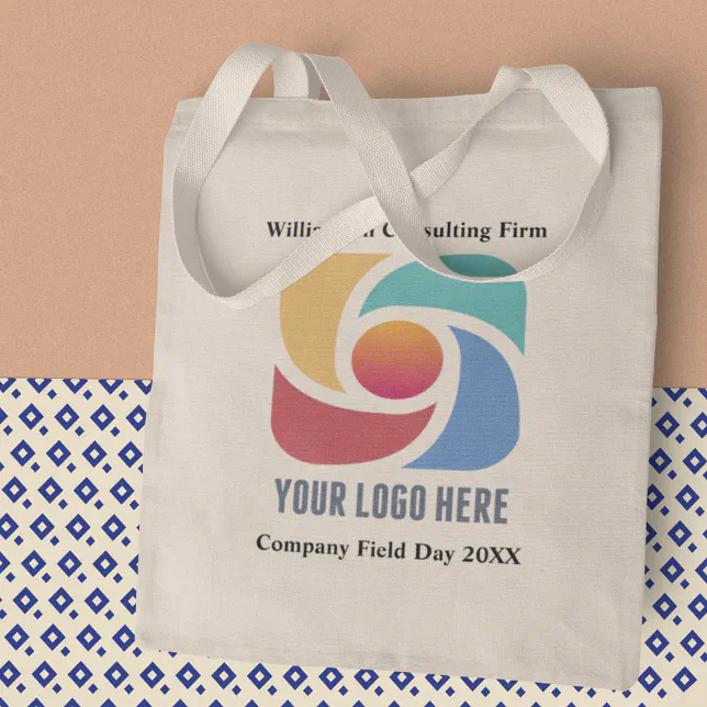Custom Add Your Business Logo Company Marketing Tote Bag | Zazzle