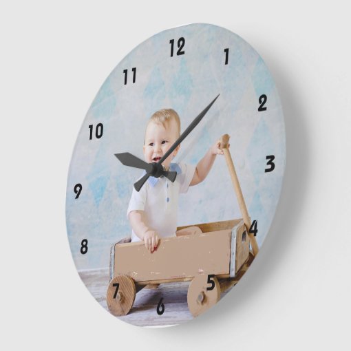 Custom Add Your Favorite Photo Wall Clock | Zazzle