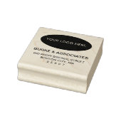 Custom Add Your Logo Address Rubber Stamp | Zazzle