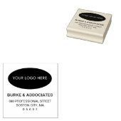 Custom Add Your Logo Address Rubber Stamp | Zazzle