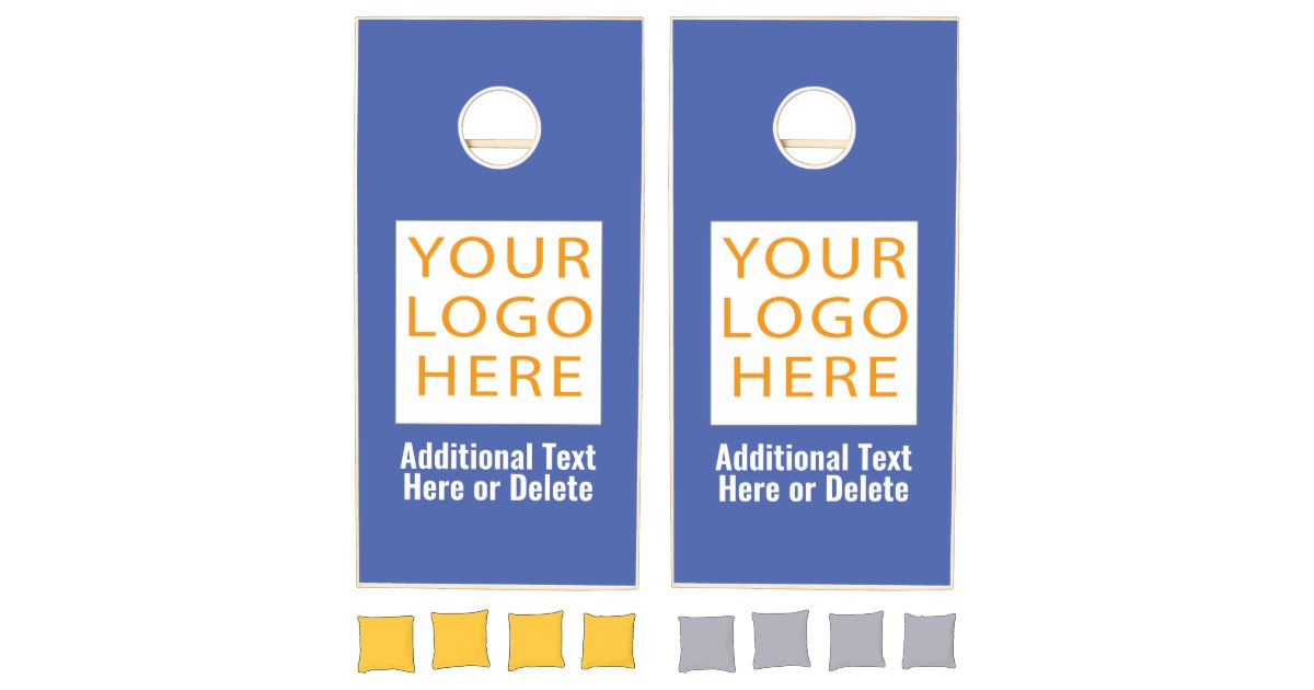 Custom Add Your Logo Cornhole Set | Zazzle