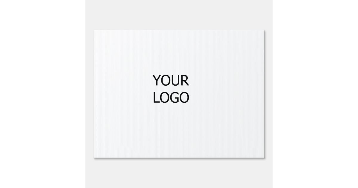 custom add your logo personalized company name sign | Zazzle