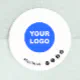 Custom Add Your Logo Plain White Social Media Classic Round Sticker ...