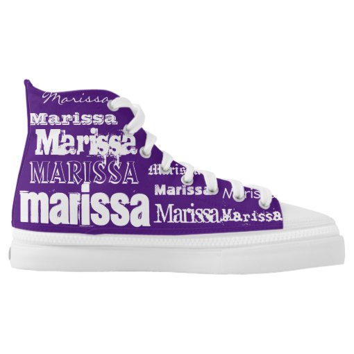 CUSTOM Add Your Name! High-Top Sneakers | Zazzle