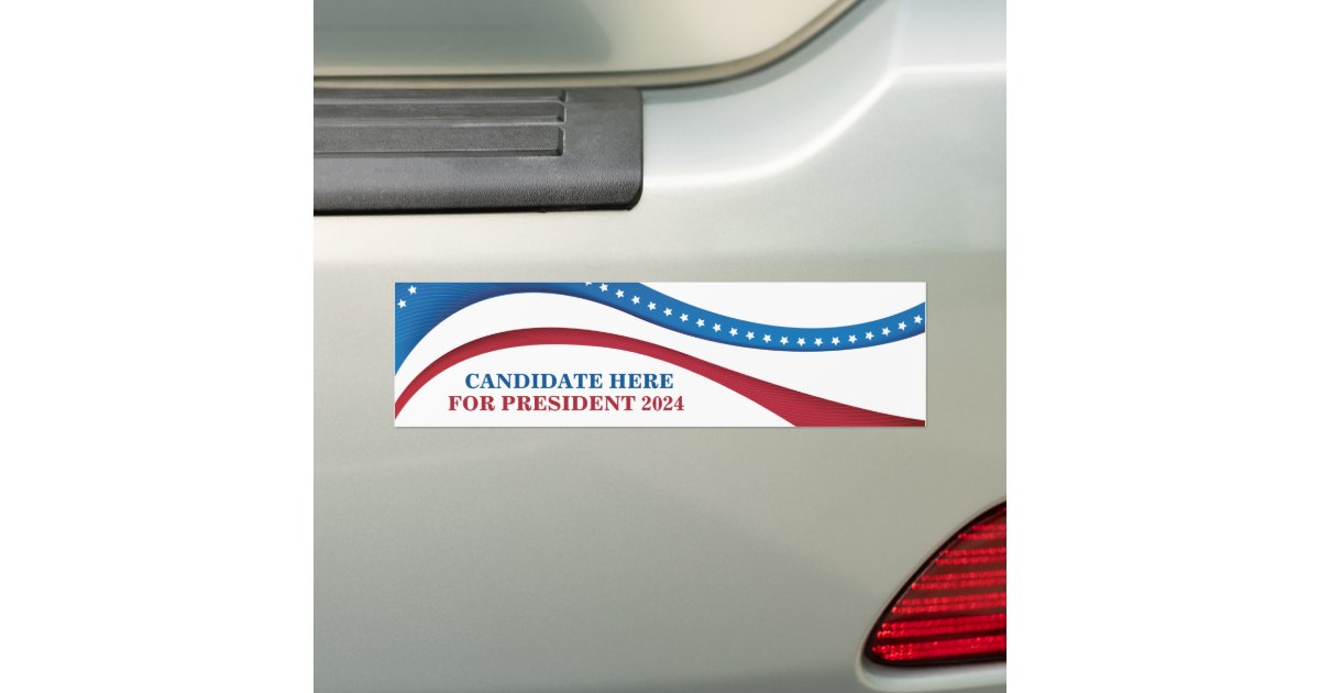 Custom Add Your Own Candidate for President 2024 Bumper Sticker | Zazzle