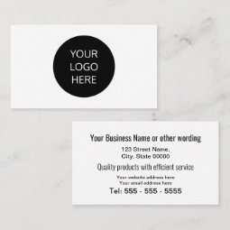 Custom Add Your Own Logo Business Card | Zazzle