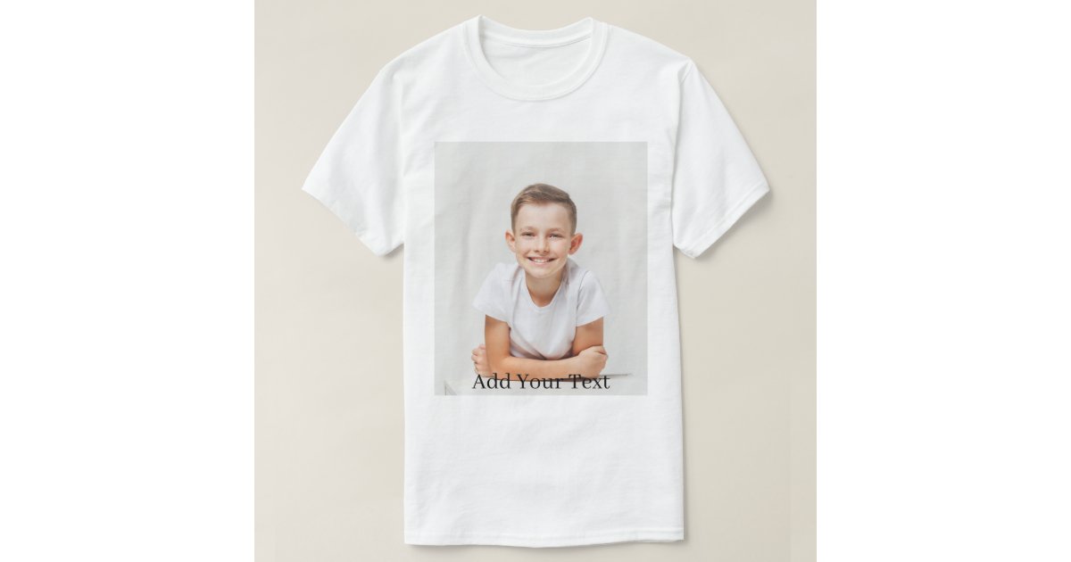 Custom. Add Your Photo and Text T-Shirt | Zazzle