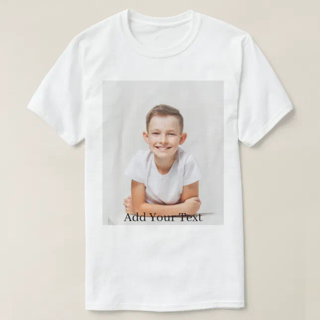 Custom. Add Your Photo and Text T-Shirt | Zazzle