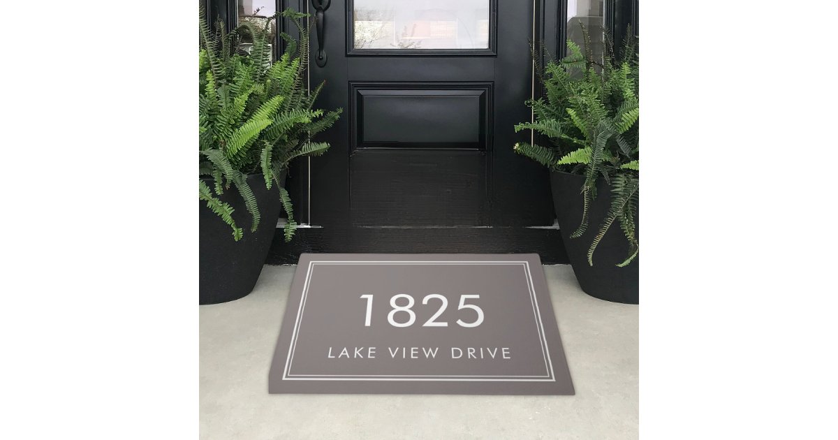 Custom Address Door Mat | Zazzle