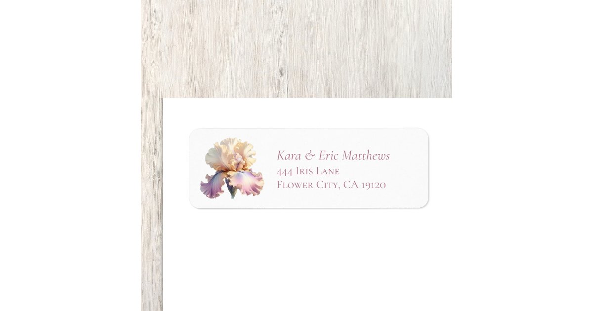 Custom Address Labels Elegant Unique Blush Flower | Zazzle