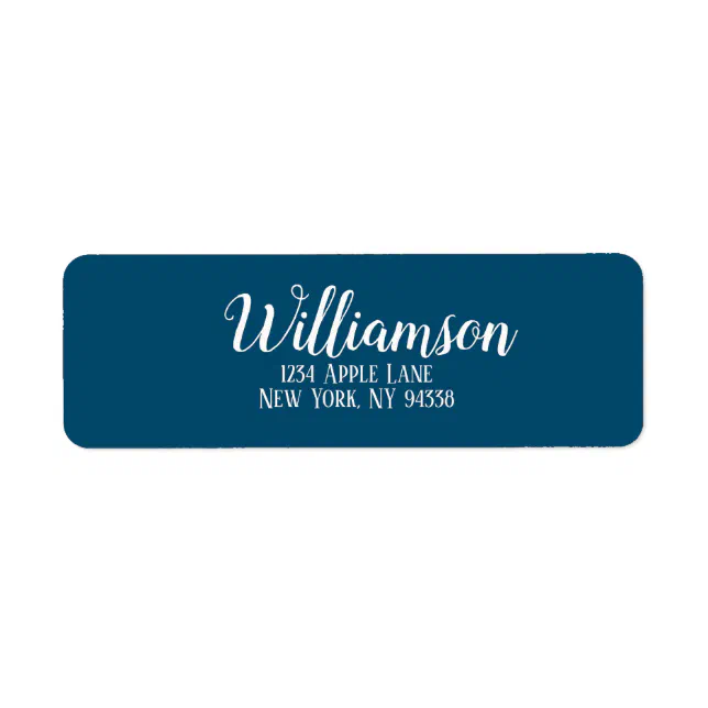 Custom Address Labels Navy Wedding | Zazzle