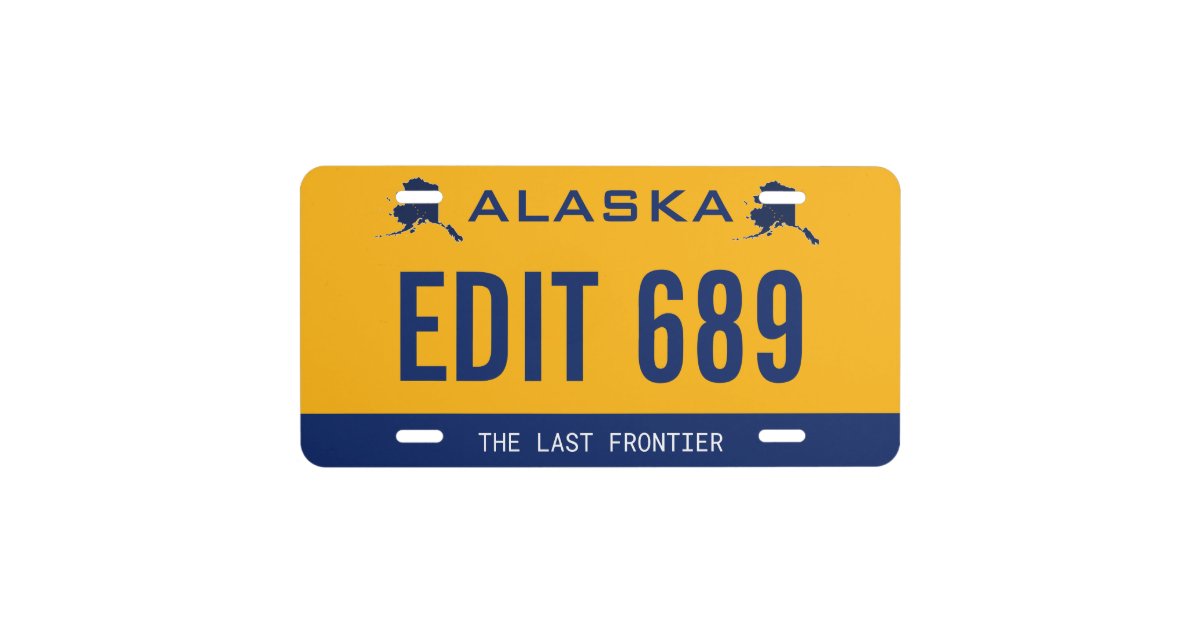 Custom Alaska license plate | Zazzle