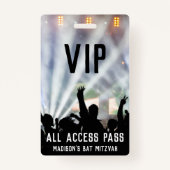 Custom All Access Badge | Bat Mitzvah | Zazzle