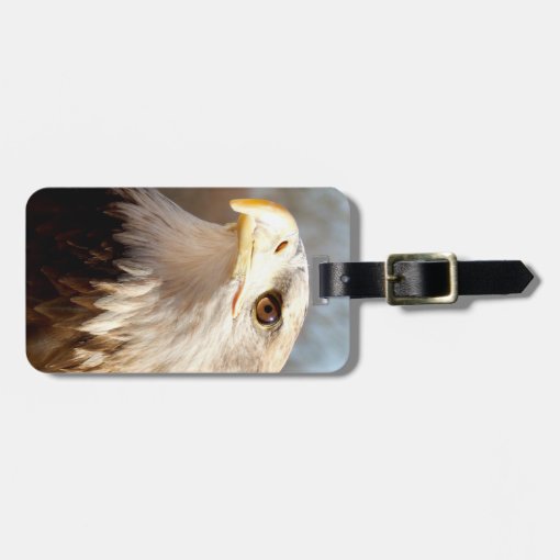 Custom American Bald Eagle Profile Luggage Tag | Zazzle