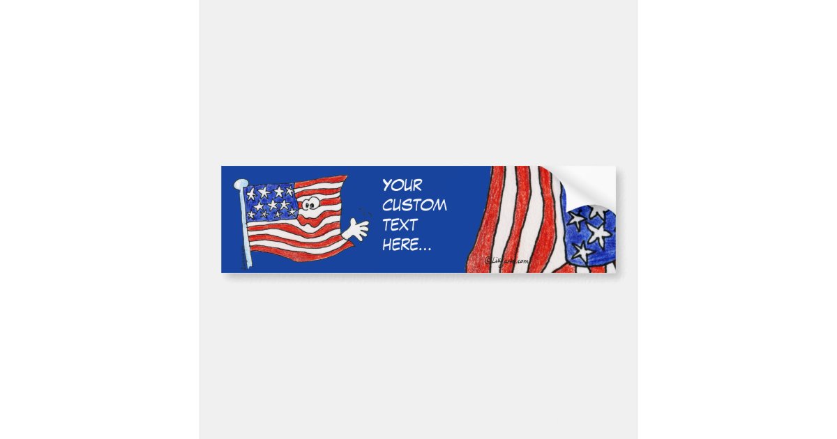 Custom American Flag Bumper Sticker | Zazzle