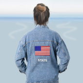 Custom American Flag Denim Jacket | Zazzle
