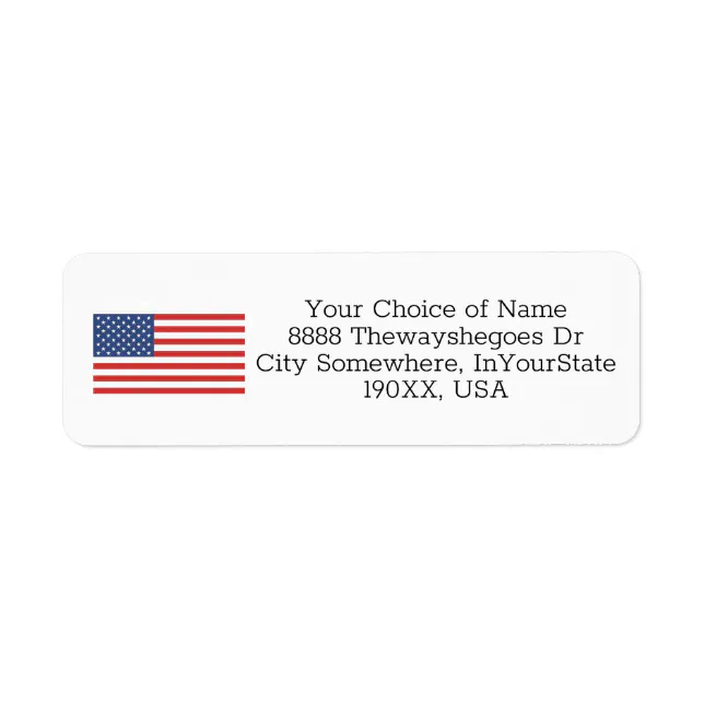 Custom American Flag U.S. Label | Zazzle