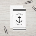 Custom Anchor Emblem Nautical (white & black) Business Card | Zazzle