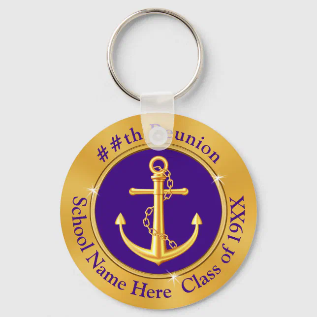 Custom Anchor Keychains Your Image, Text and Color | Zazzle
