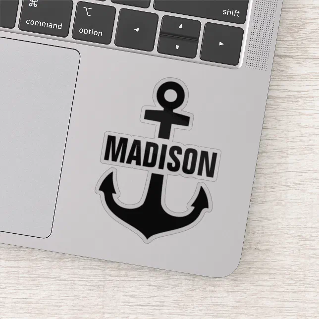 Custom Anchor Name Sticker | Zazzle