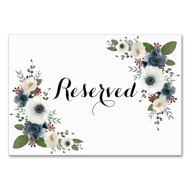 Custom Anemone Bouquet reserved card | Zazzle