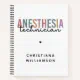 Custom Anesthesia Technician Retro Anesthetic Tech Notebook | Zazzle