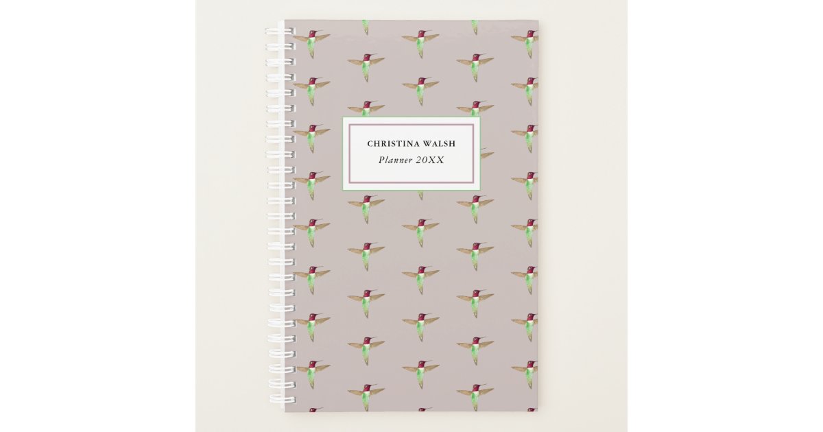Custom Anna's Hummingbird Planner | Zazzle