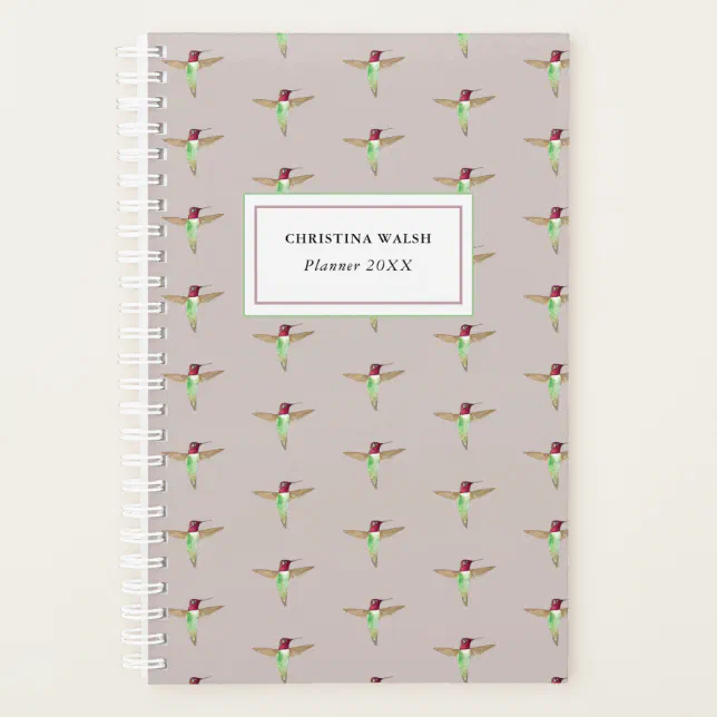 Custom Anna's Hummingbird Planner | Zazzle
