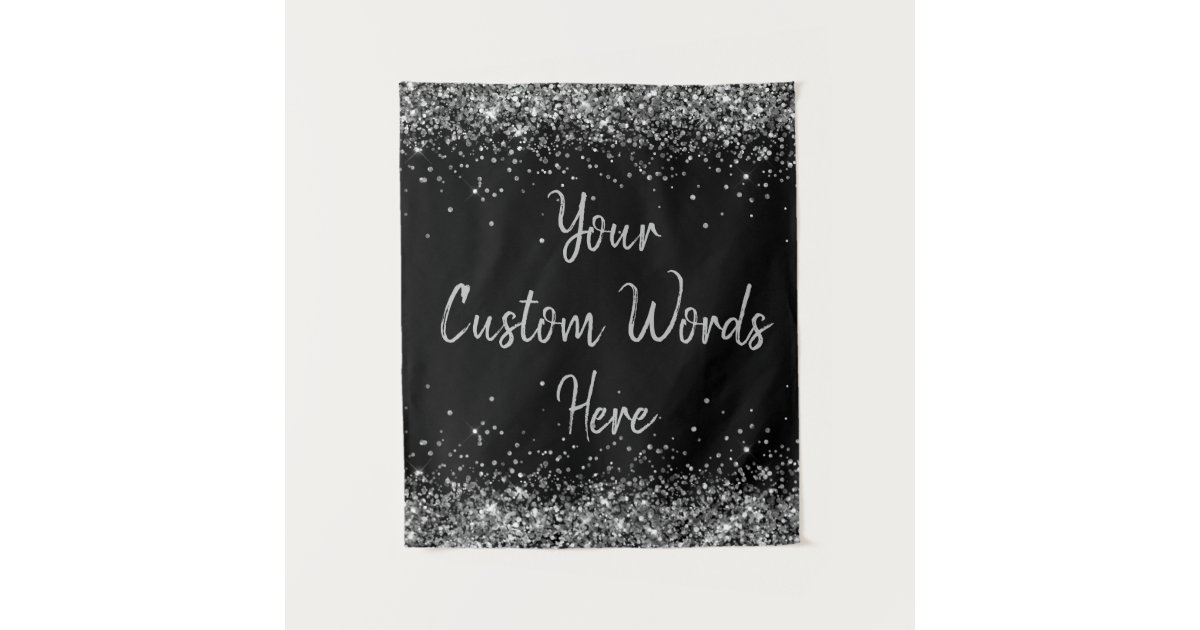 Custom Anniversary Backdrop Birthday Party Silver Zazzle