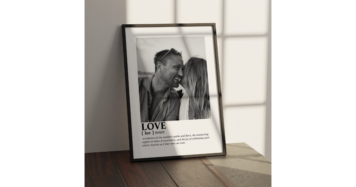 Custom Anniversary Photo With Personalized Message Poster | Zazzle