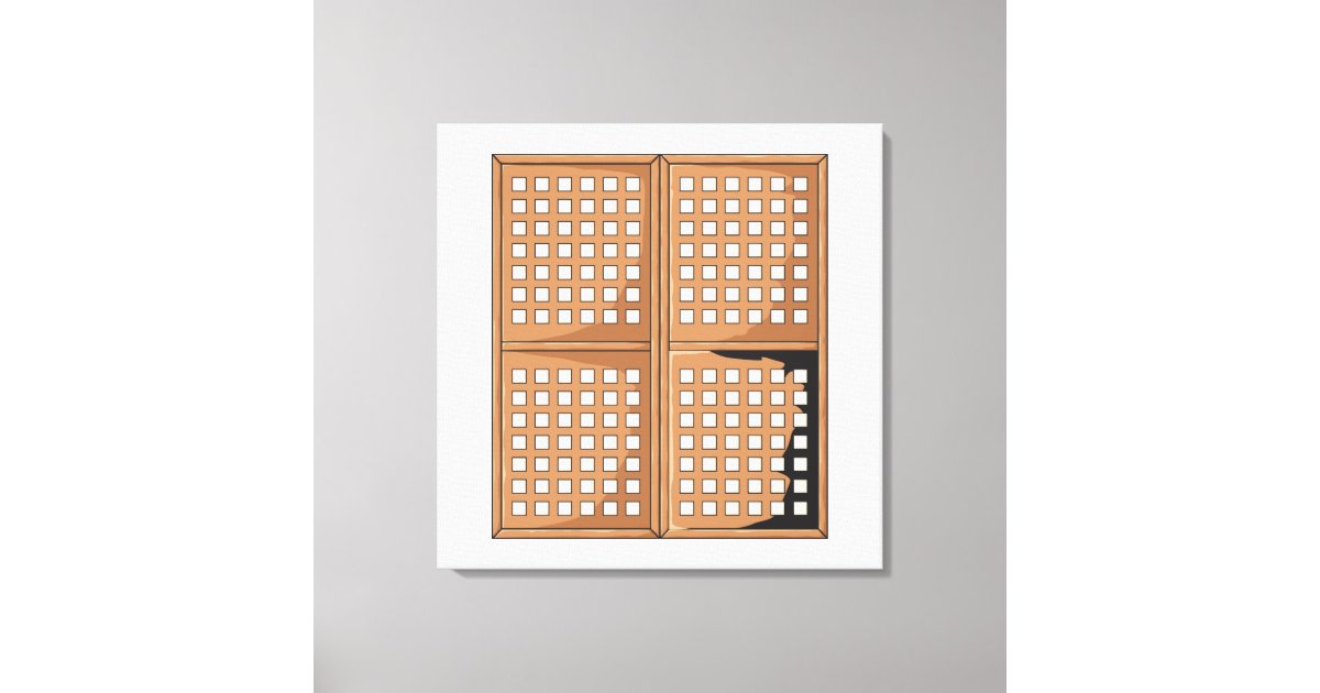 Custom Antique Capiz Shell Window Panels Invites Canvas Print | Zazzle