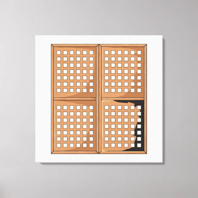 Custom Antique Capiz Shell Window Panels Invites Canvas Print | Zazzle