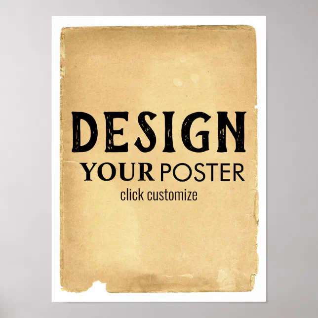 Custom Antique Parchment Background Paper Poster | Zazzle