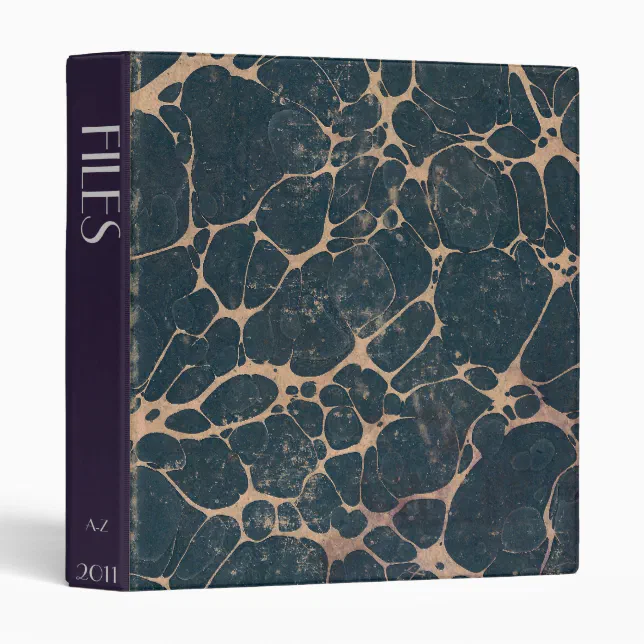 CUSTOM Antique Style Book Marbled File Binder | Zazzle
