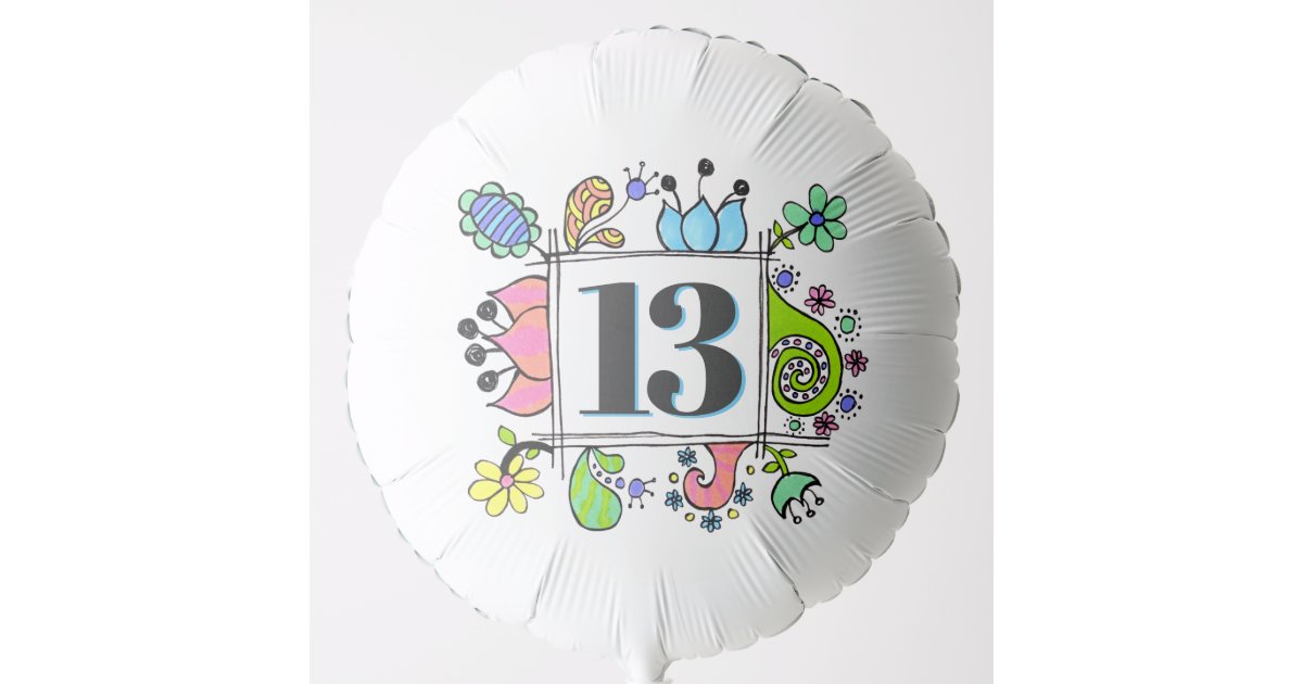Custom Any Number Age Birthday Metallic Balloon | Zazzle