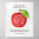 Custom Apple Teacher Appreciation Gift Poster | Zazzle