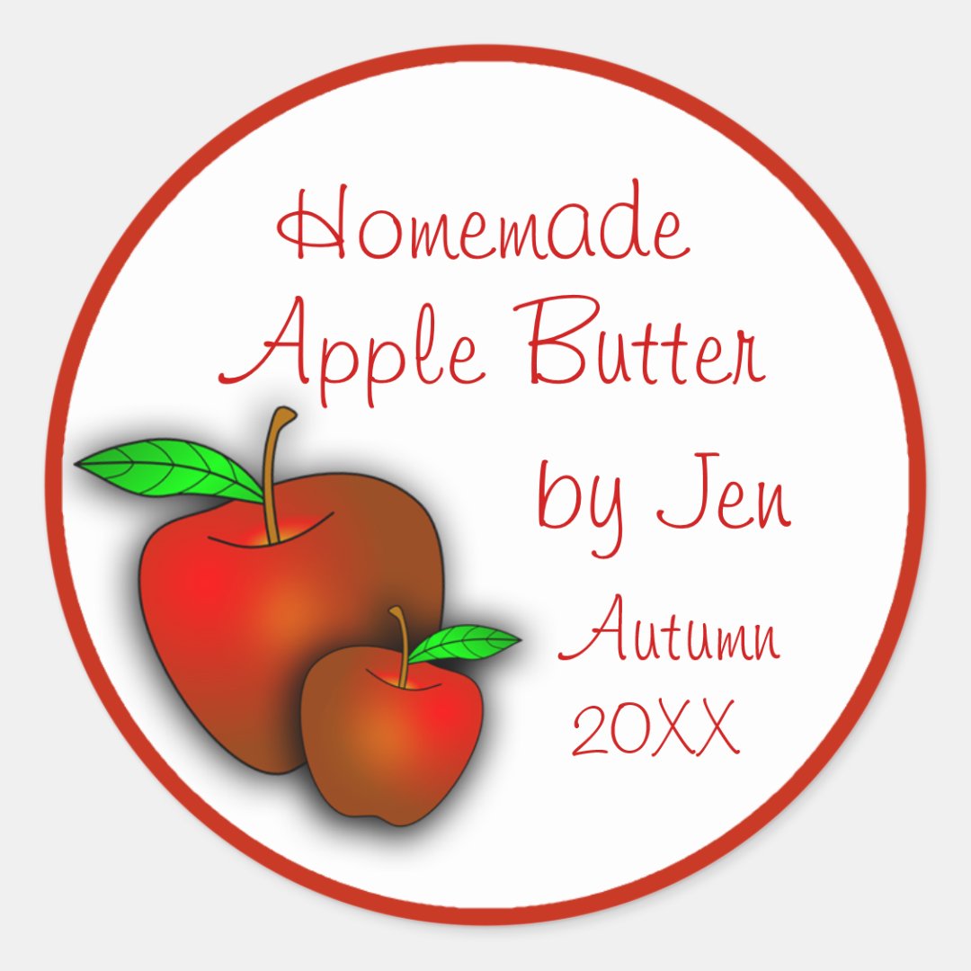 Custom Applesauce or Apple Butter Labels | Zazzle