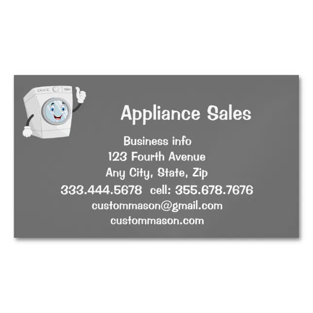 Custom Appliance Sales Business Card | Zazzle