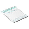 Custom Aqua Chevron School Psychologist Notepad | Zazzle