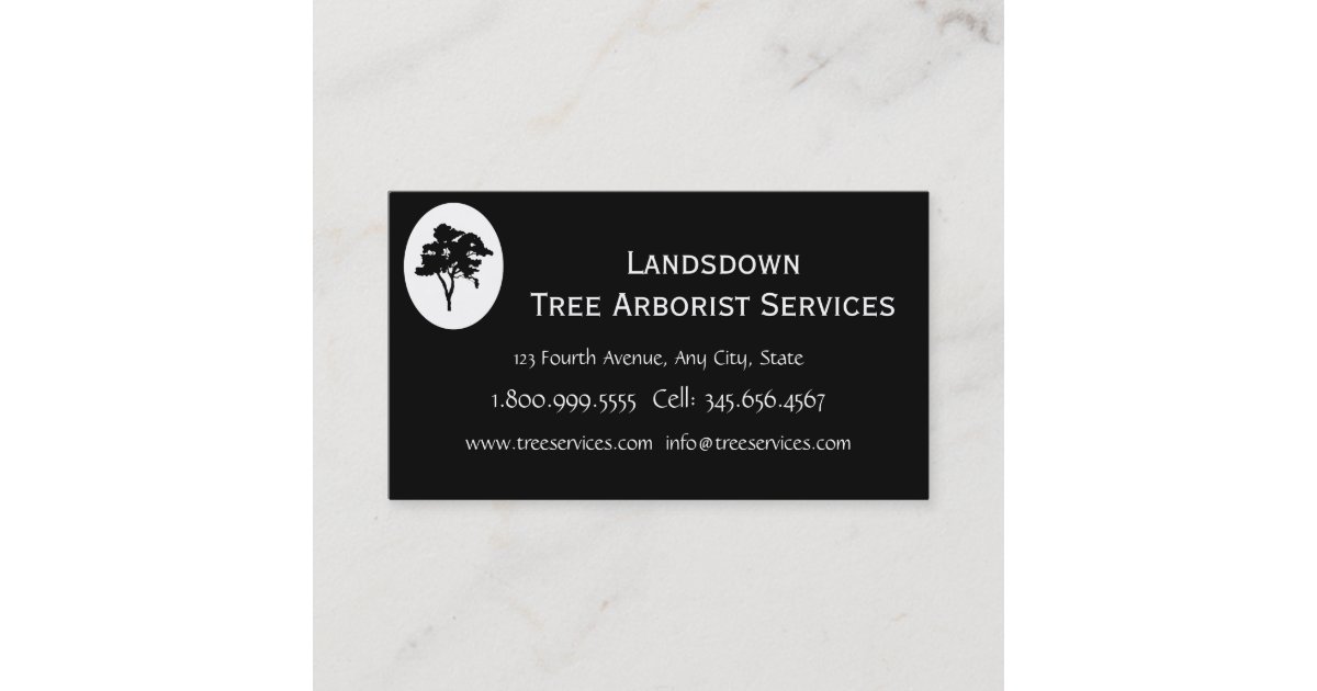 Custom Arborist Tree Services Business Card | Zazzle