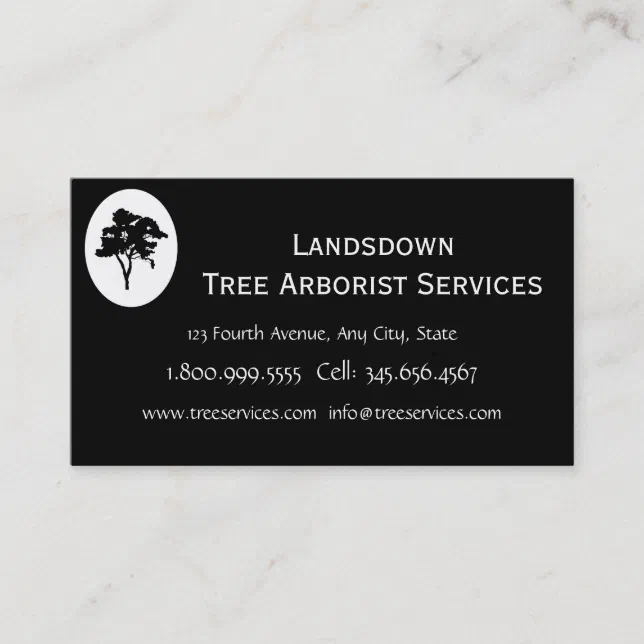 Custom Arborist Tree Services Business Card | Zazzle